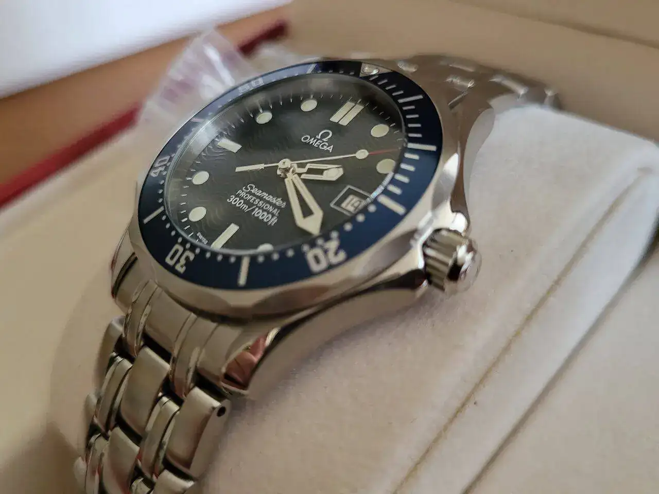 Omega Seamaster 300m Bond azul olitas - 2561.80 - MID SIZE CUARZO ...