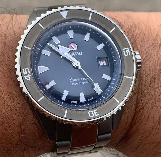 RADO CAPTAIN COOK HI-TECH CERAMIC AZUL DIVER 300M CERTIFICADO ISO 6425 ...